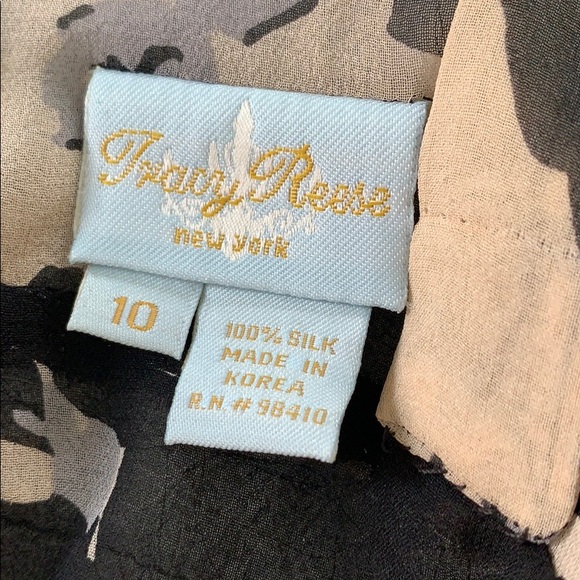 Tracy Reese | Dresses | Tracy Reese Silk Chiffon Floral Dress Velvet ...